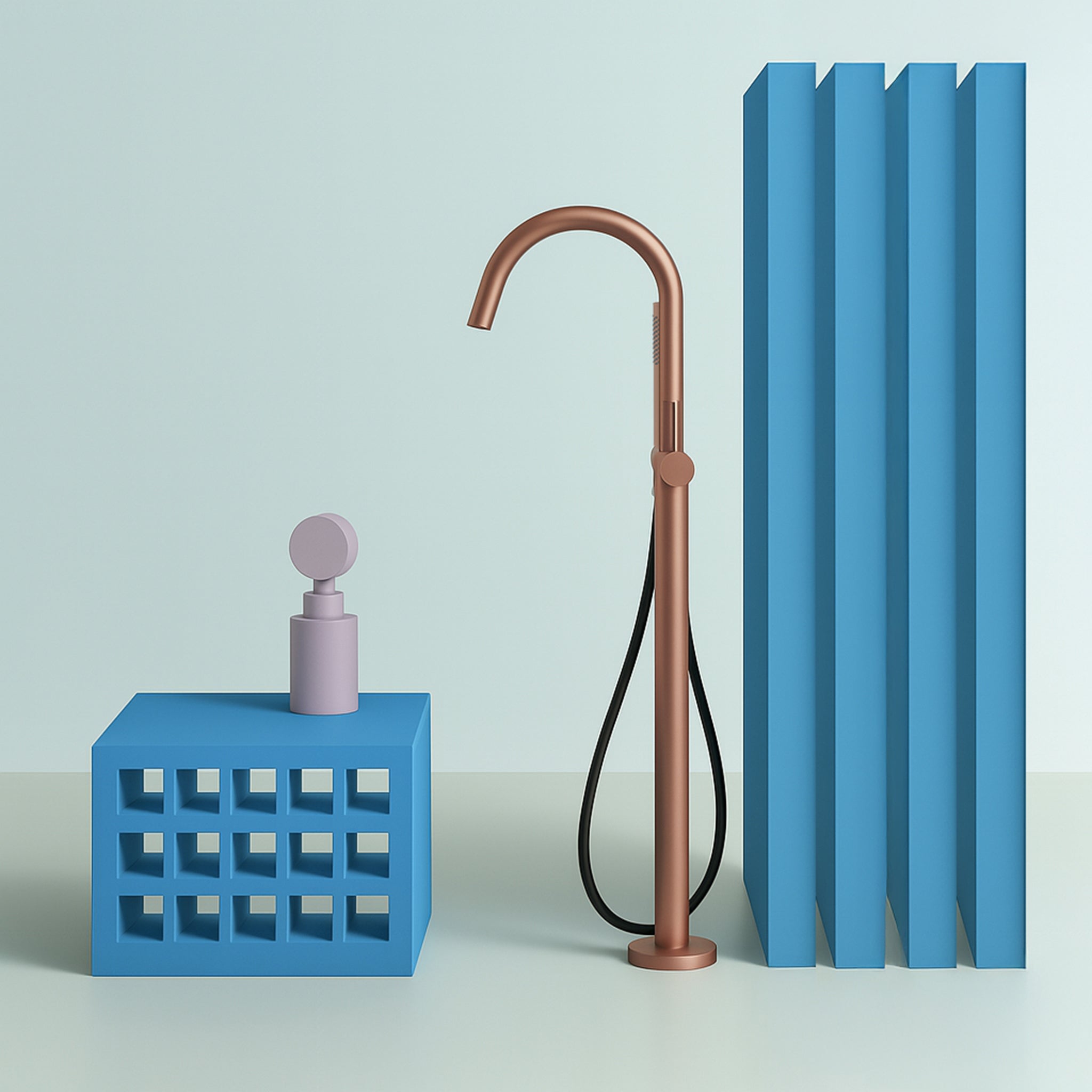 Pan S Bath Column with Hand Piece| Robertson Design Ideas